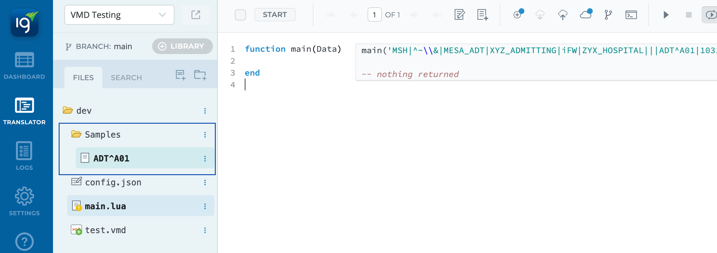 Creating a VMD | Iguana X Documentation
